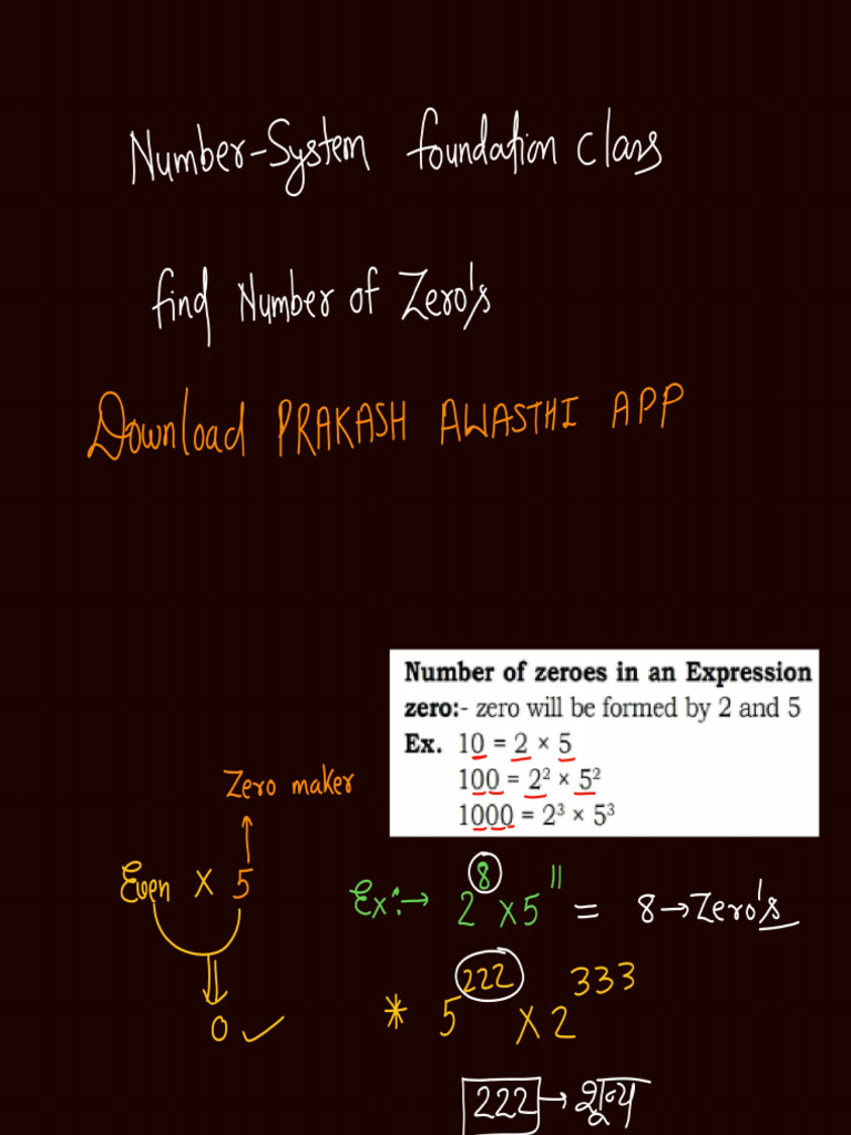 Number System Zeros | PDF