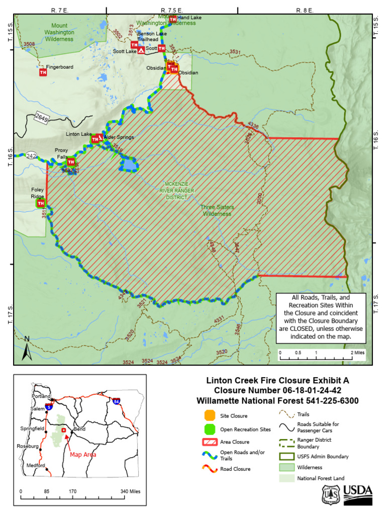 Linton Creek Fire Closure Area | PDF