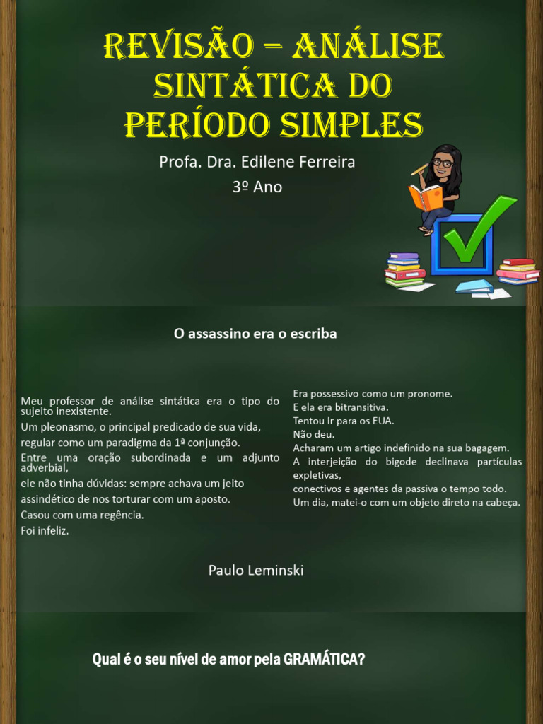 Revisão - Sintaxe | PDF