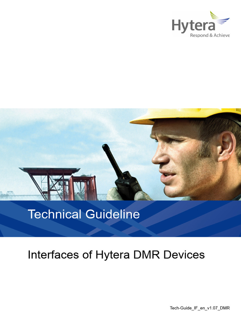 Interfaces of Hytera Digital Radios - en - v1.07 - DMR | PDF