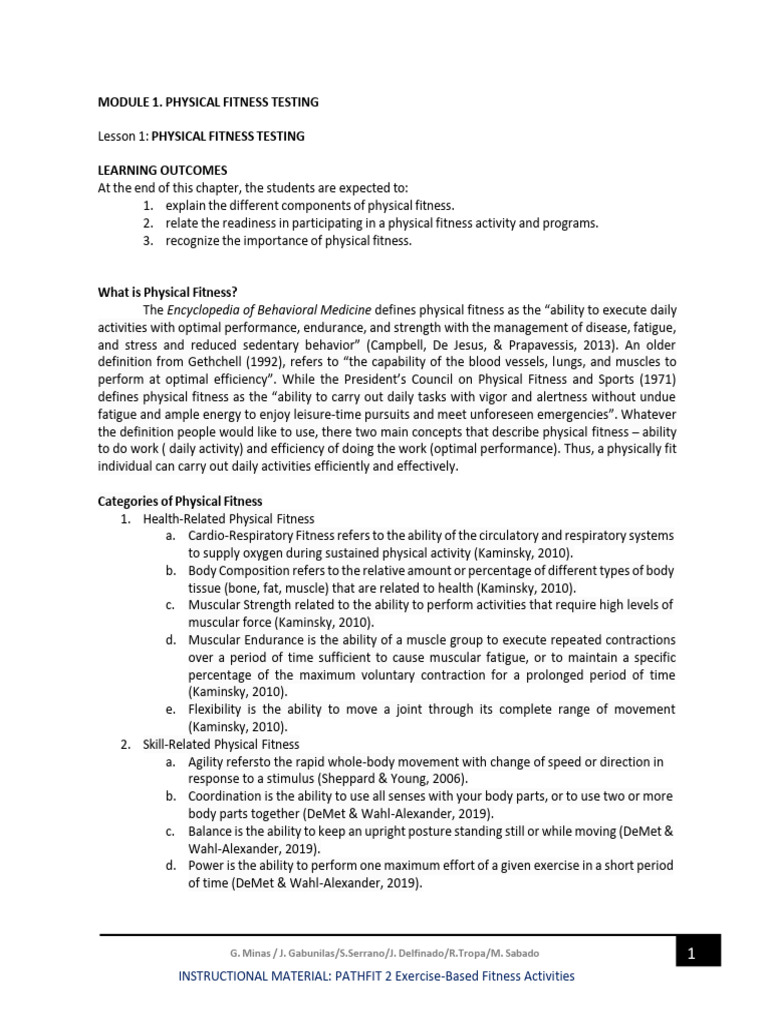 Physical Fitness Guide | PDF | Body Mass Index | Science & Mathematics