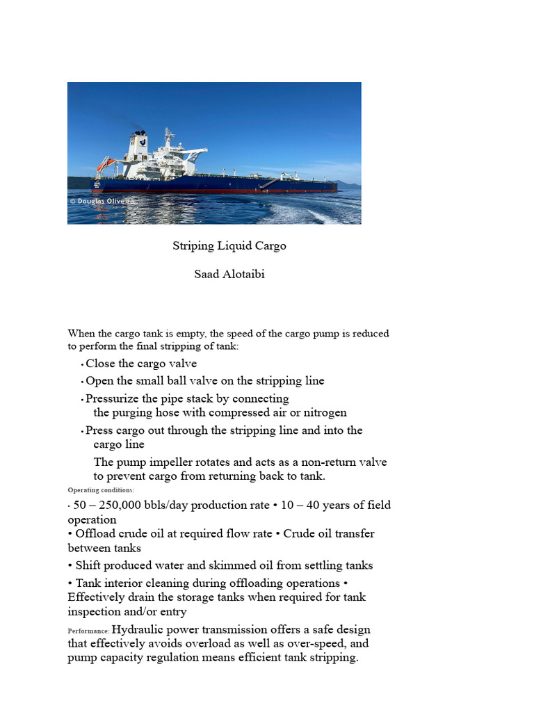Stripping Liquid Cargo | PDF
