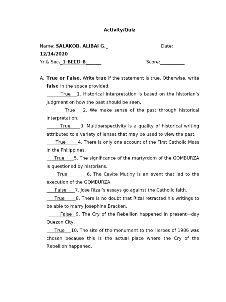 Activity in History | PDF