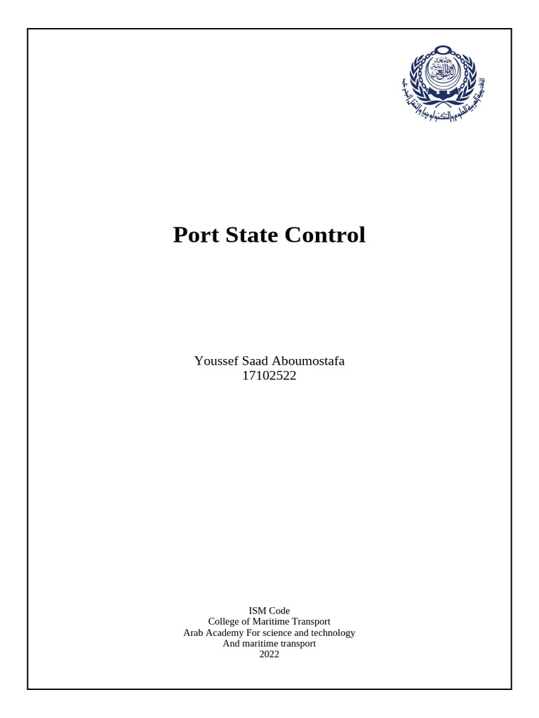 Port State Control | PDF
