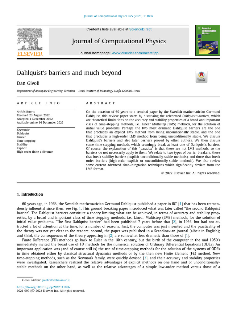 Dahlquist Barriers | PDF