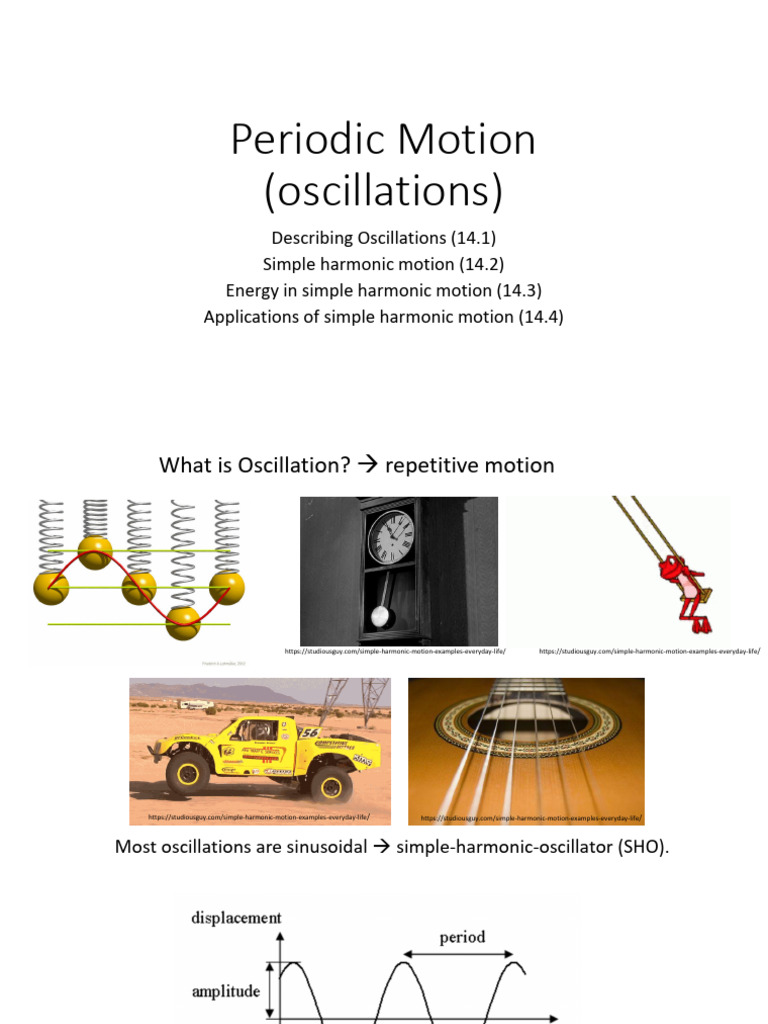Periodic Motion 1-17-24 | PDF