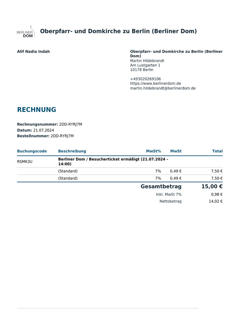 Rechnung 2DD-RYRJ7M | PDF
