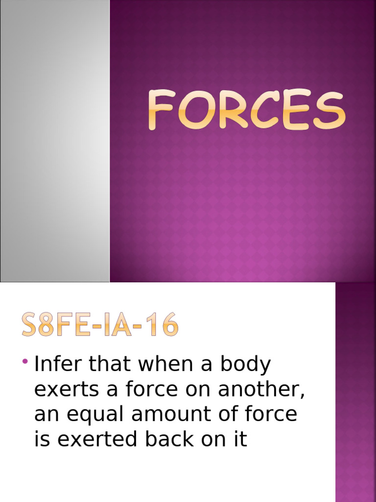 Lesson 1 Forces | PDF