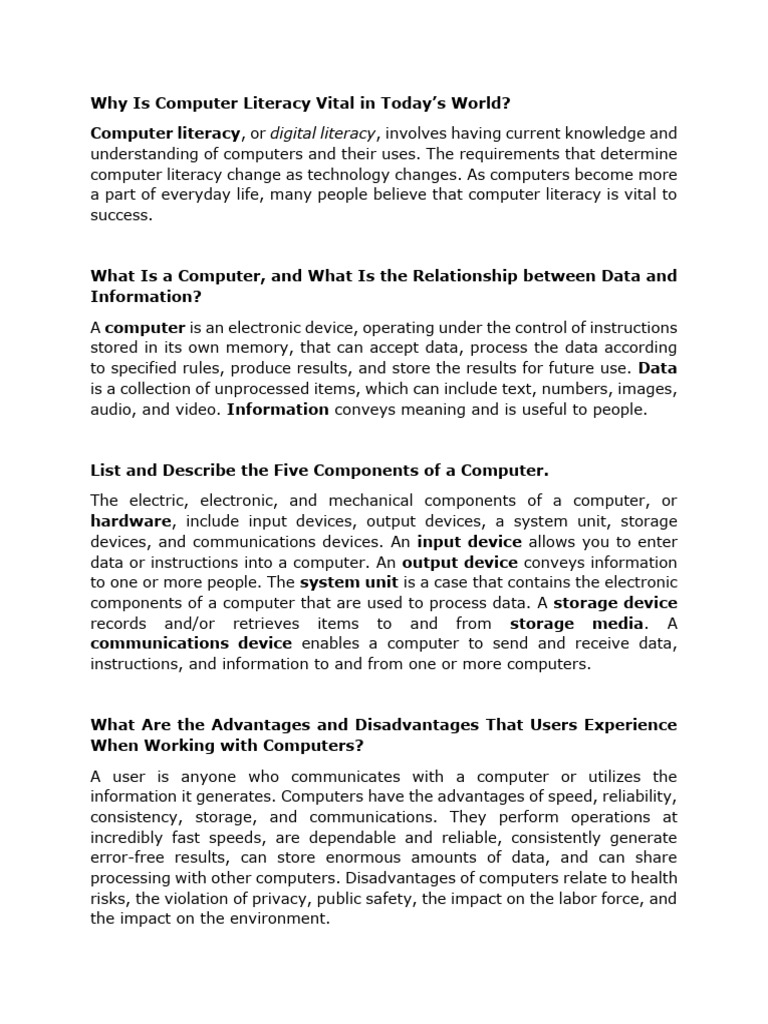 (M2-GUIDE) Introduction To Computer | PDF