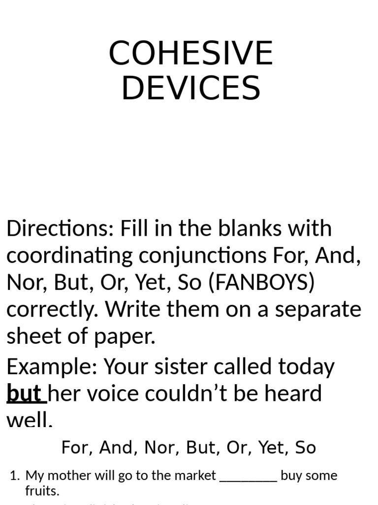 Cohesive Devices | PDF
