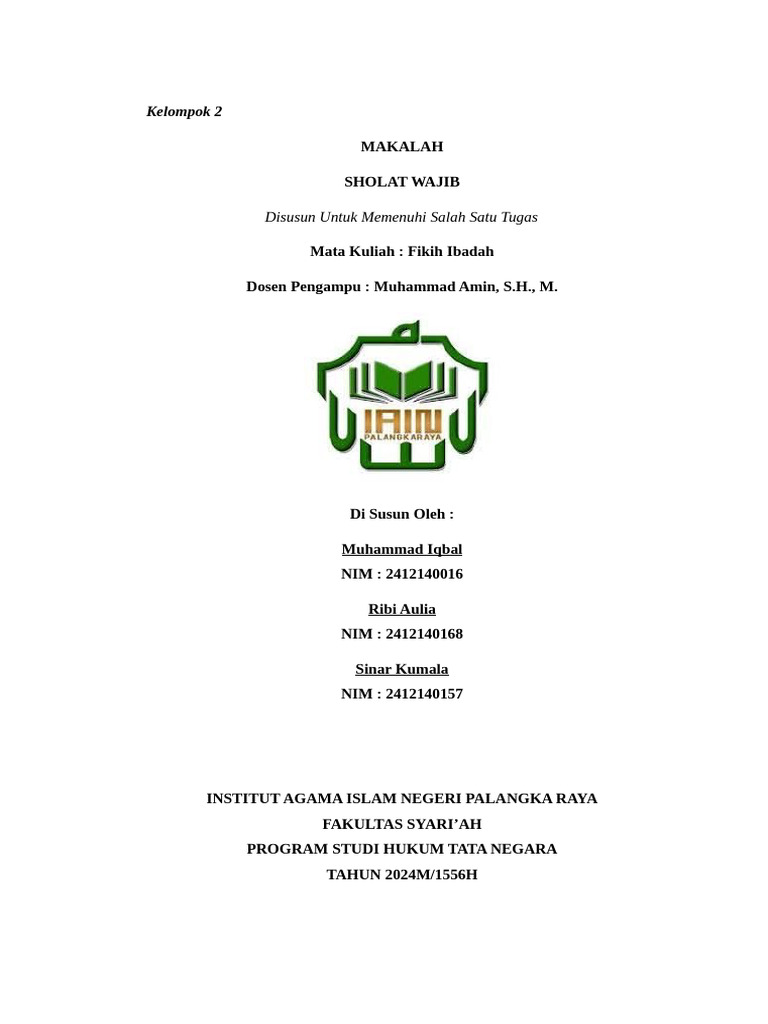 Makalah Fikih Ibadah Kel 2 | PDF