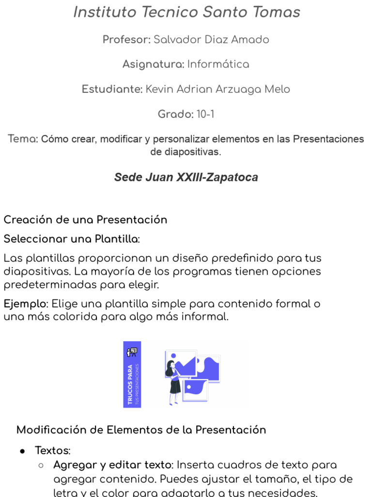 Presentaciónes de Google Kevin Adrian Arzuaga Melo | PDF