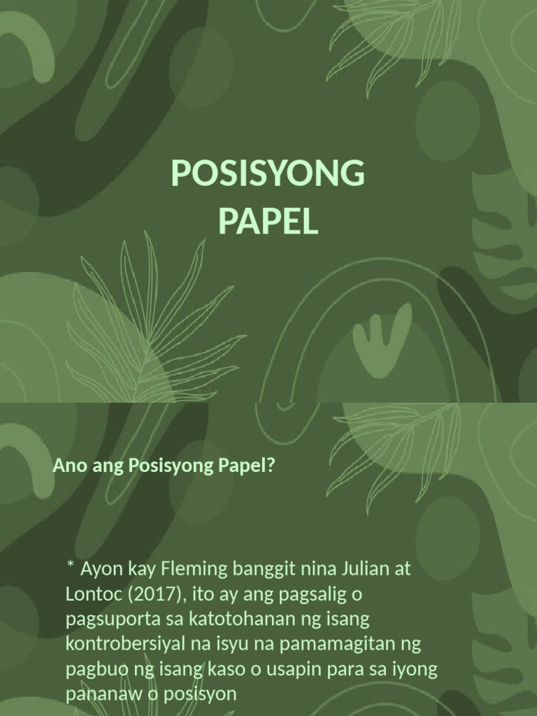 POSISYONG PAPEL-WPS Office 112533 | PDF