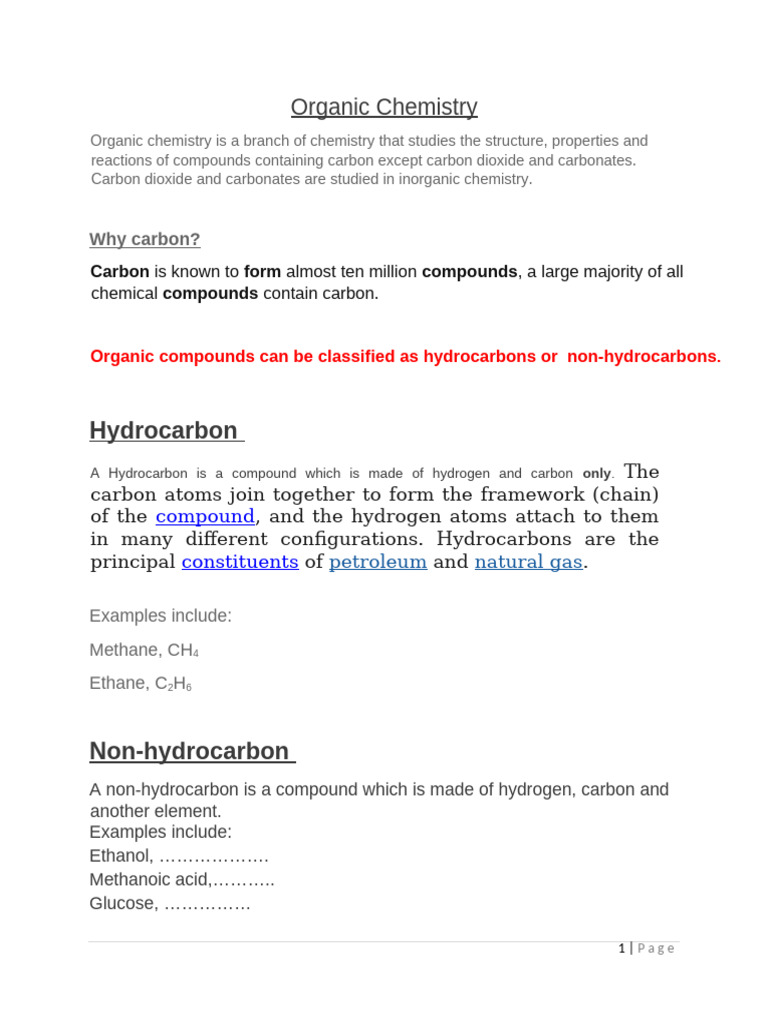 Organic Chemistry Notes 2021 Tlou 2 | PDF