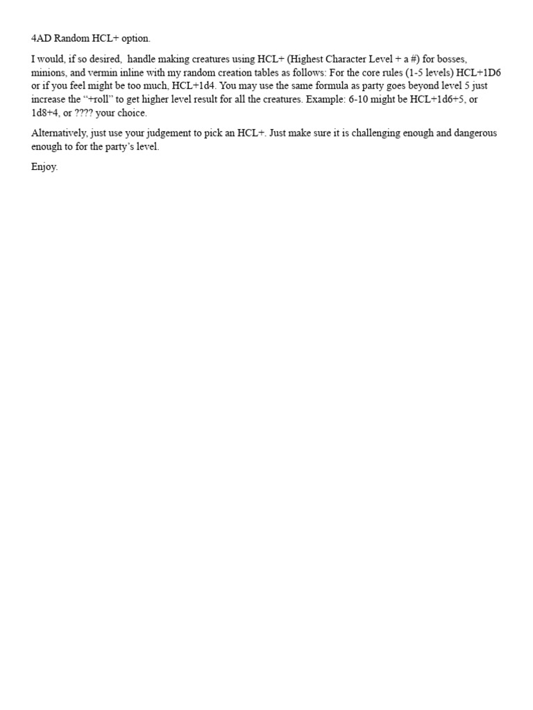 4ad Random HCL | PDF