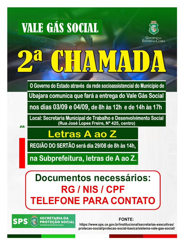 2 Chamada Vale Gás - Agosto | PDF