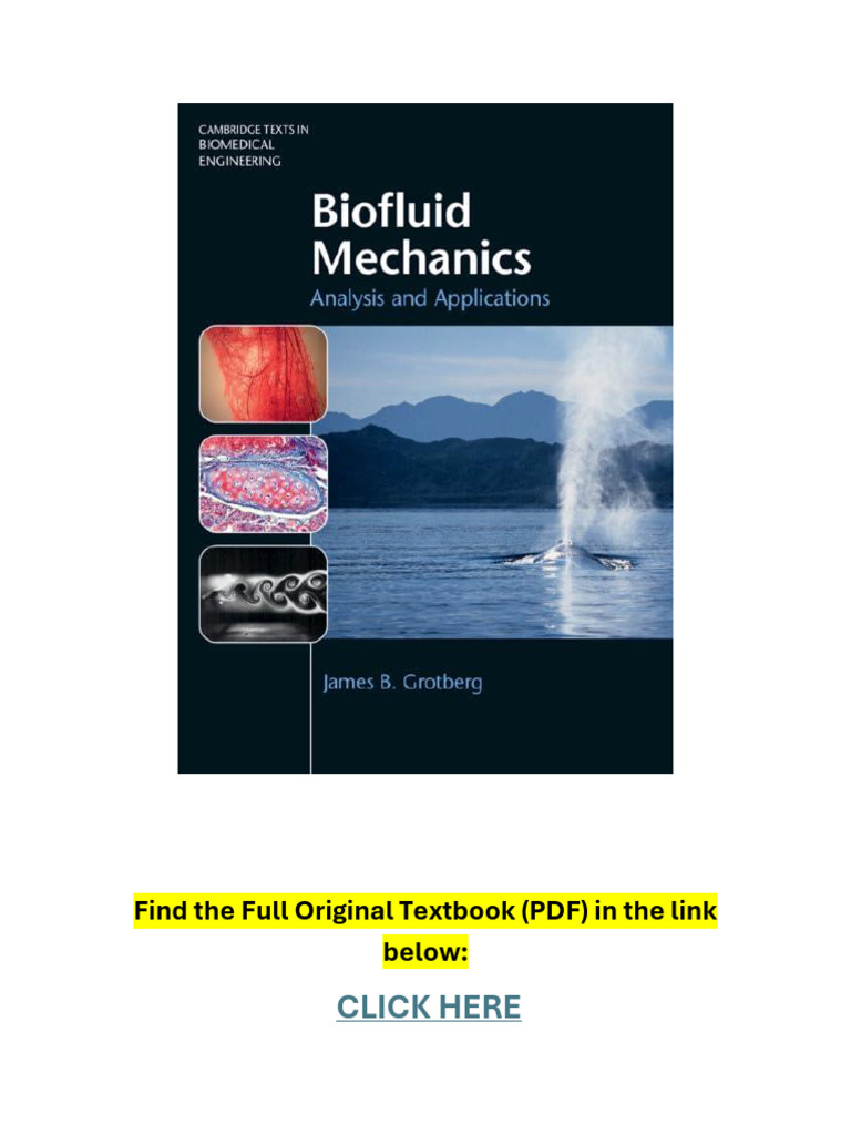 Biofluid Mechanics Analysis and Application PDF | PDF