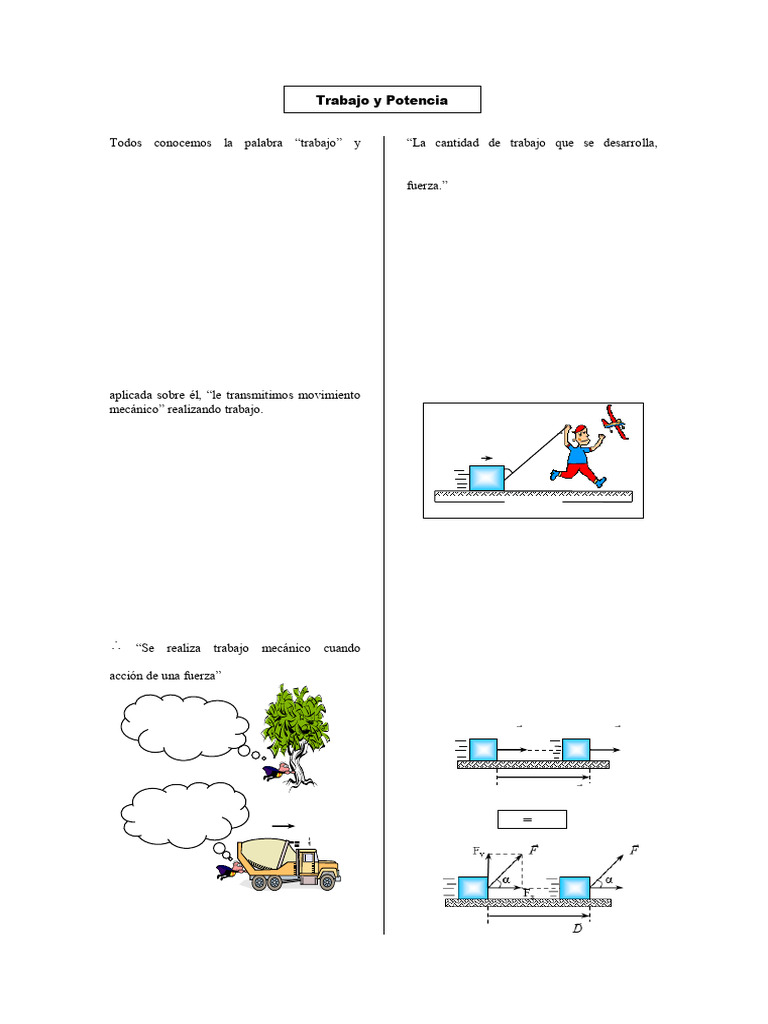 Trabajo, Potencia y Energía | PDF