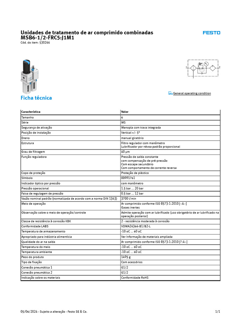 Unidade de Tratamento de Ar msb6 | PDF