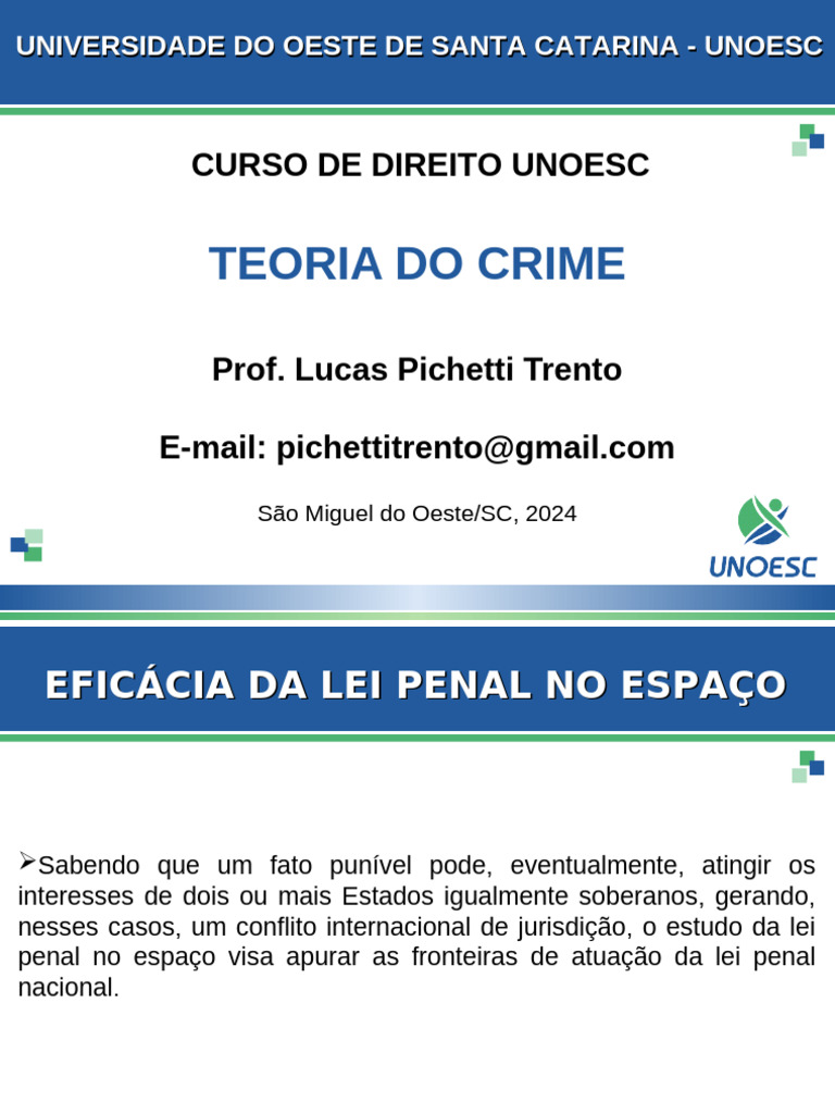 Lei Penal No Espaço | PDF