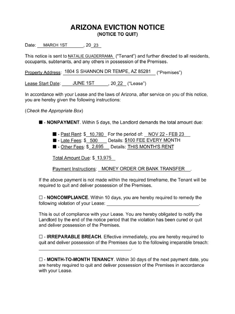 Eviction Notice | PDF