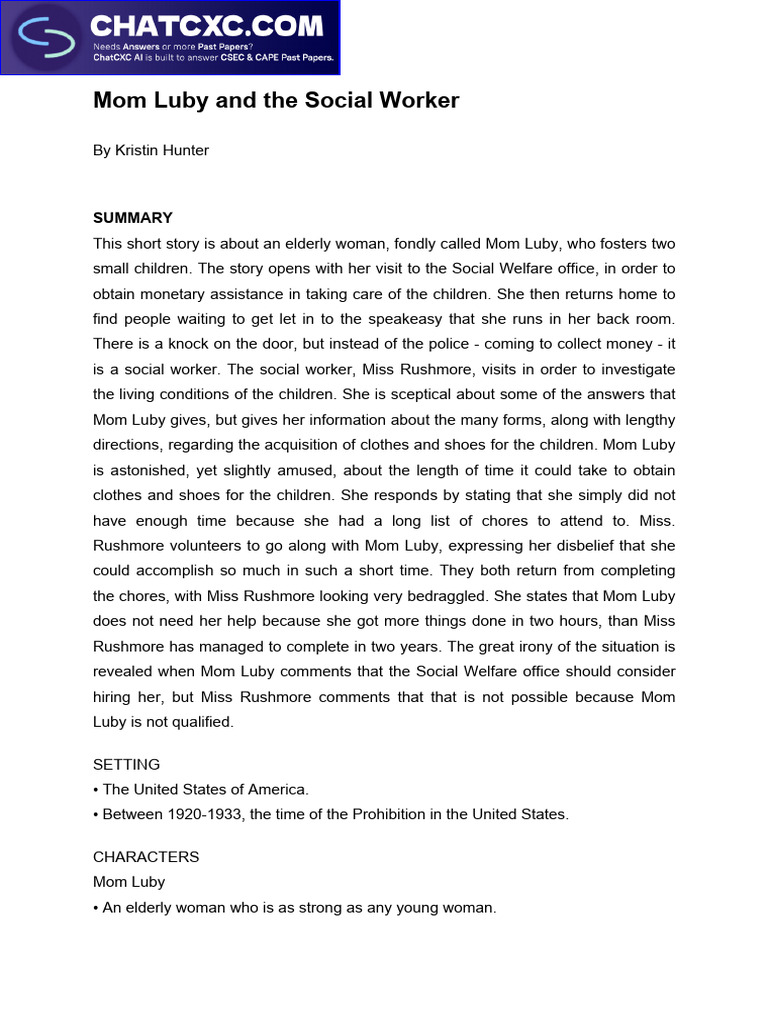 Mom Luby and The Social Worker-1C4E3 | PDF