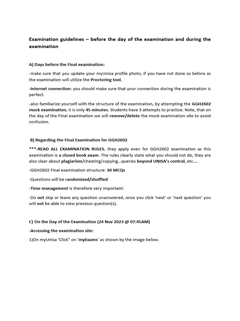GGH2602 Exam Guidelines & Tips | PDF | Cyberspace | Computing