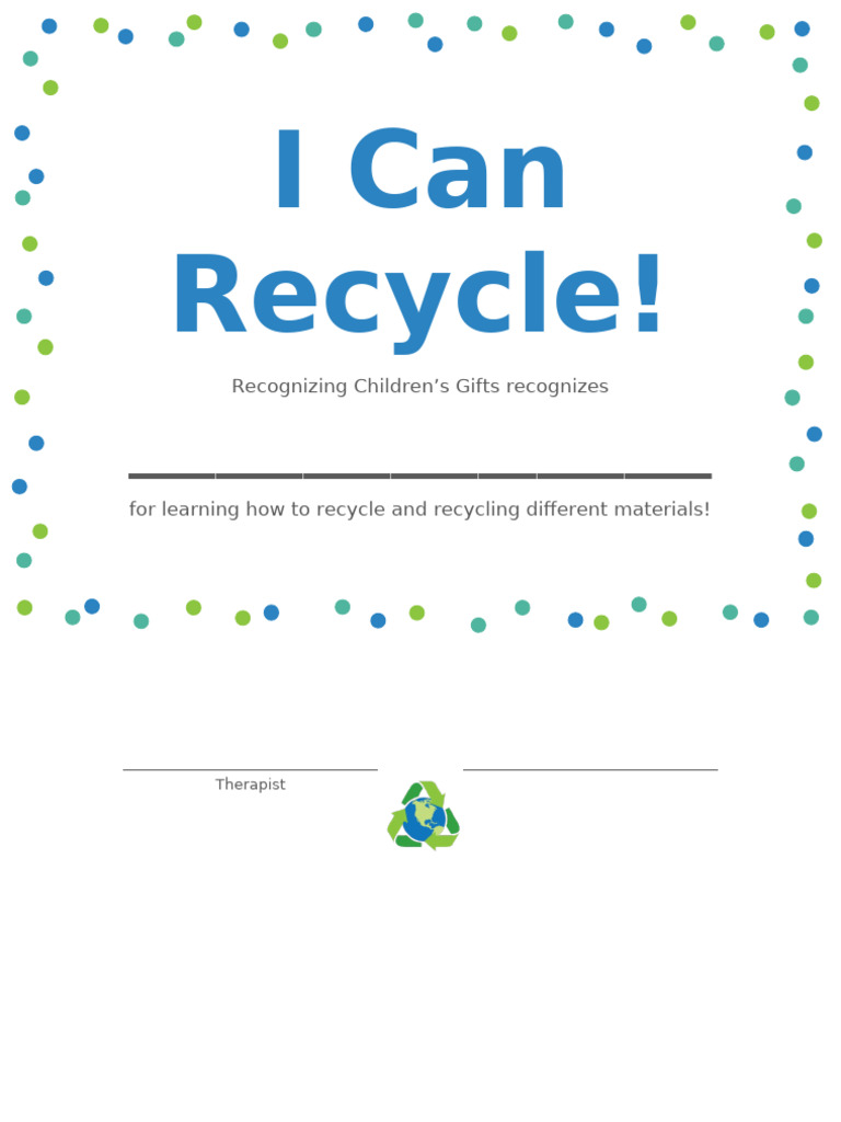Recycling Certificate | PDF