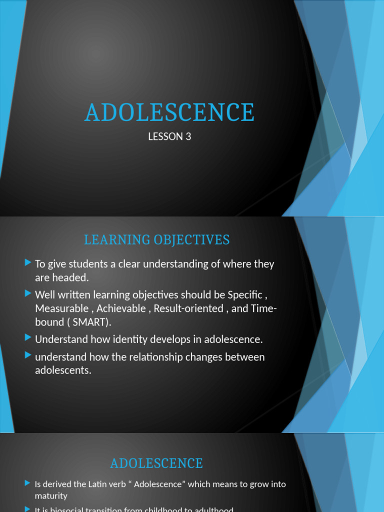 Adolescence Ppt. Group 3 1 | PDF