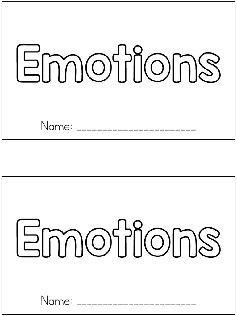 Emotions Booklet | PDF