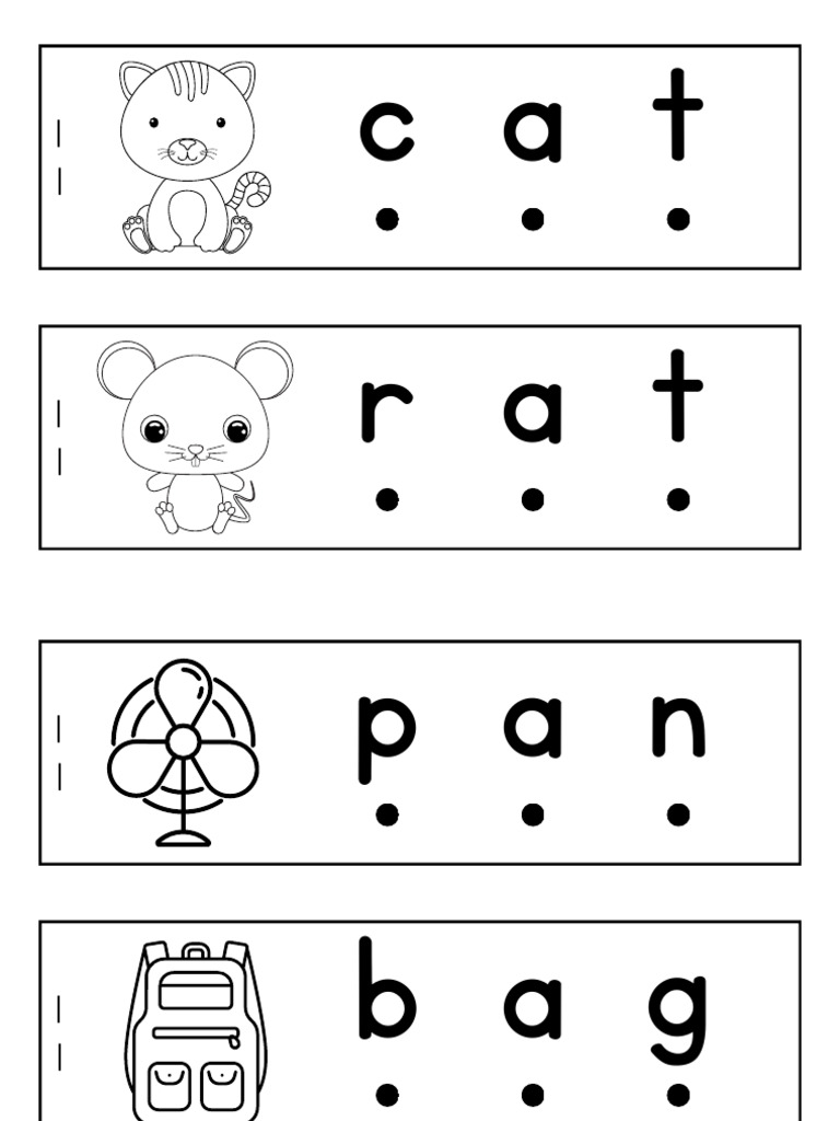 Short Vowel Sound Phonics CVC Words Flip Booklet | PDF