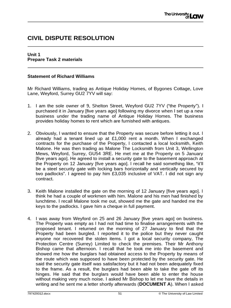 2223 Civ U01 Ce01 Prepare Task 02 Materials | PDF