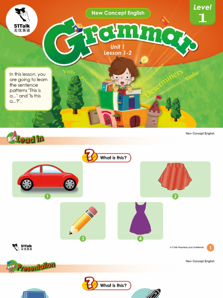 Grammar Unit 1 Lesson 1 To 2 | PDF