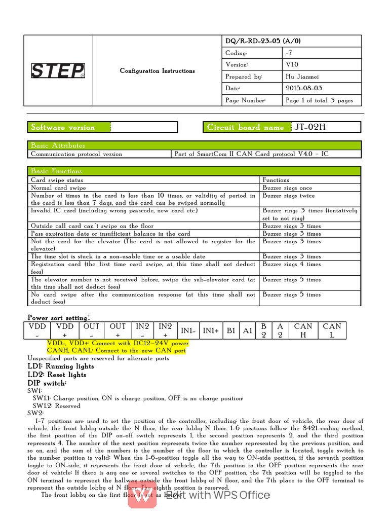 Configuration Specification-IC Card | PDF | Computer Hardware | Computer Architecture