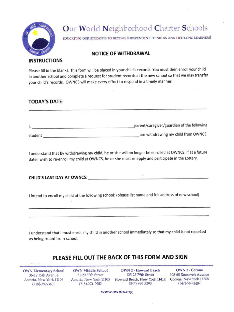 Withdrawal Form | PDF