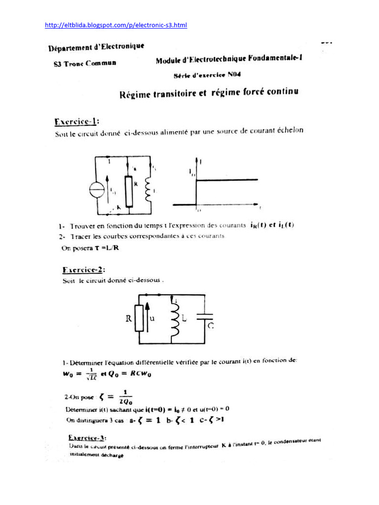 Chap4 TD Enoncé | PDF