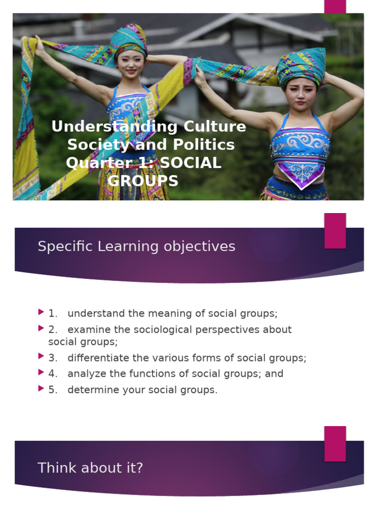 Ucsp q1 PPT 5 Social Groups | PDF