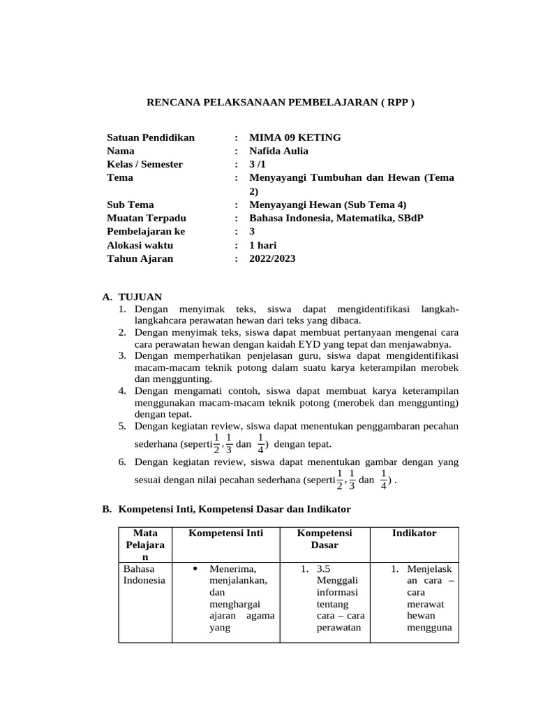 RPP, Ppl-2 (Tema 2 Sub 4 Pem.3) | PDF