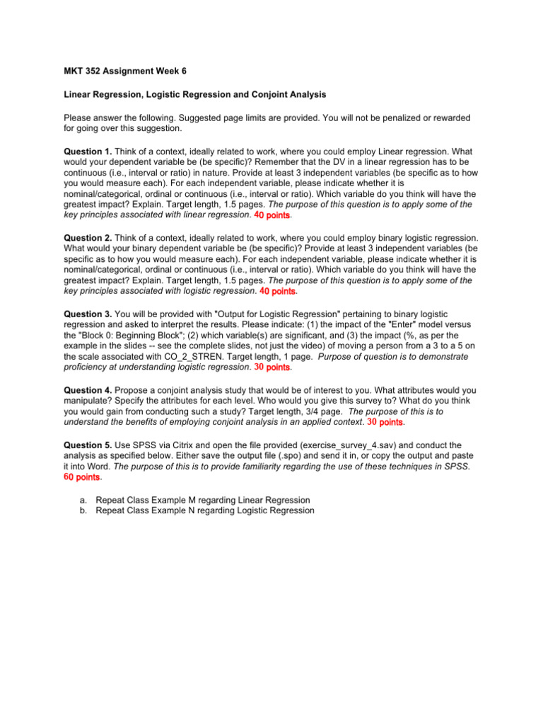 MKT 352 Assignment Week 6 | PDF