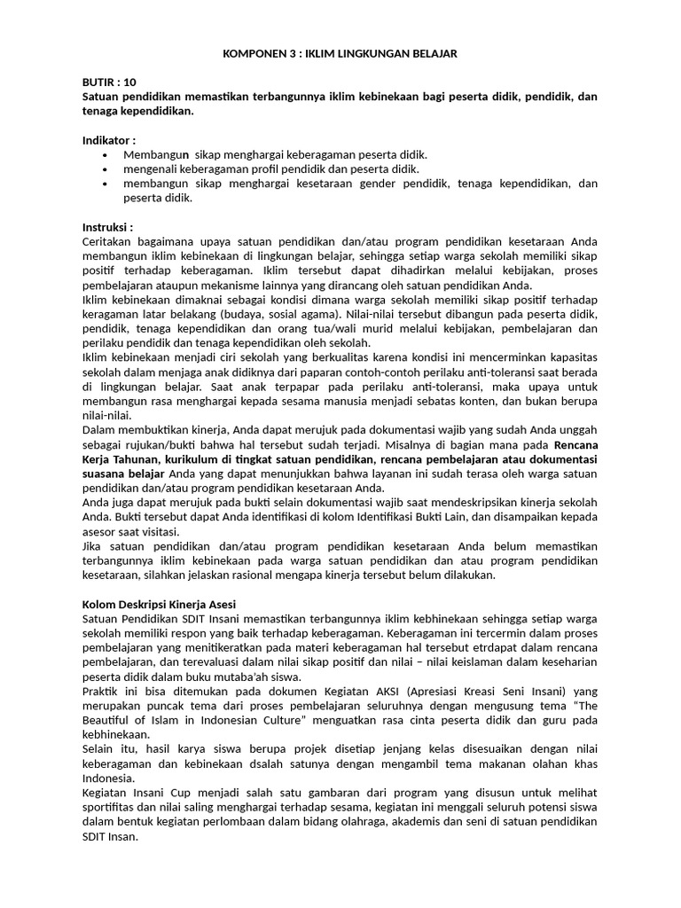 DESKRIPSI KOMPONEN 3 Edit - Dini | PDF