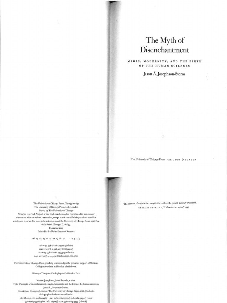 Josephson-Storm, Myth of Disenchantment Ch. 1 | PDF