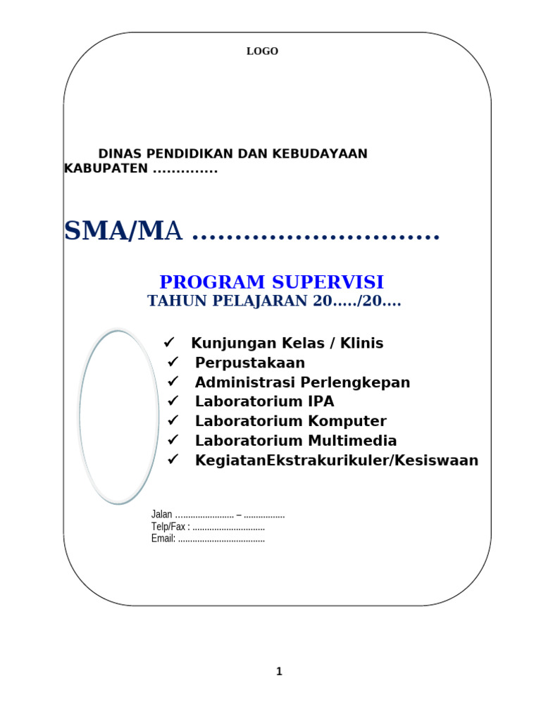 Program Supervisi Kepsek | PDF