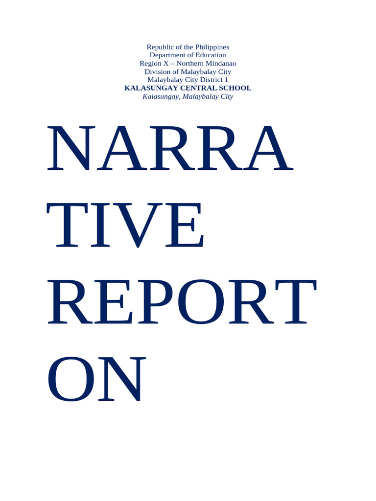 Narrative Report Matatag | PDF