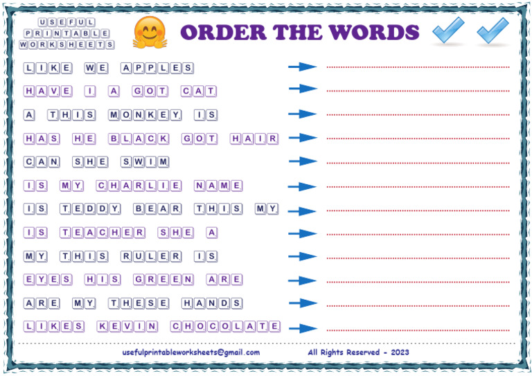 342 - Order The Words | PDF
