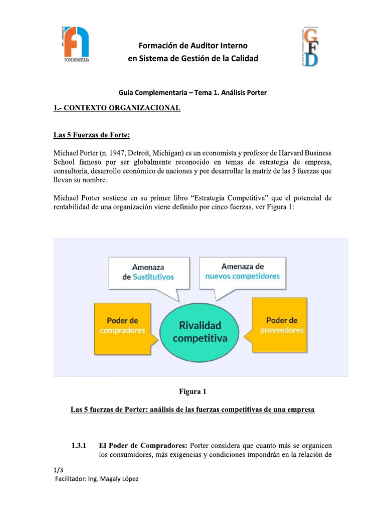 Guía - Análisis Porter | PDF