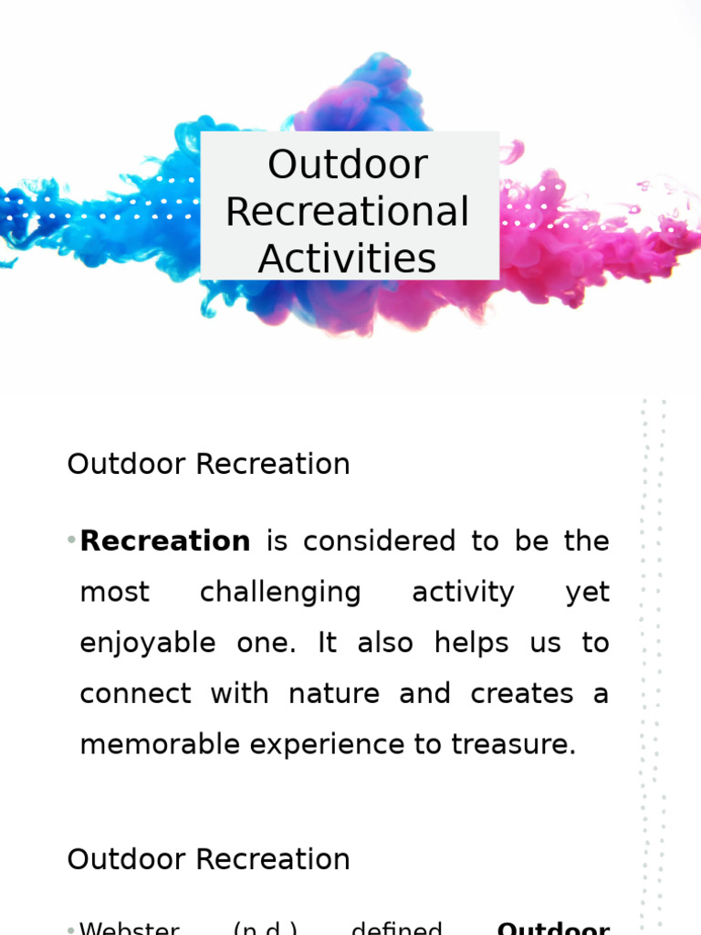 Week 3-4 Outdoor Recreational Activities | PDF