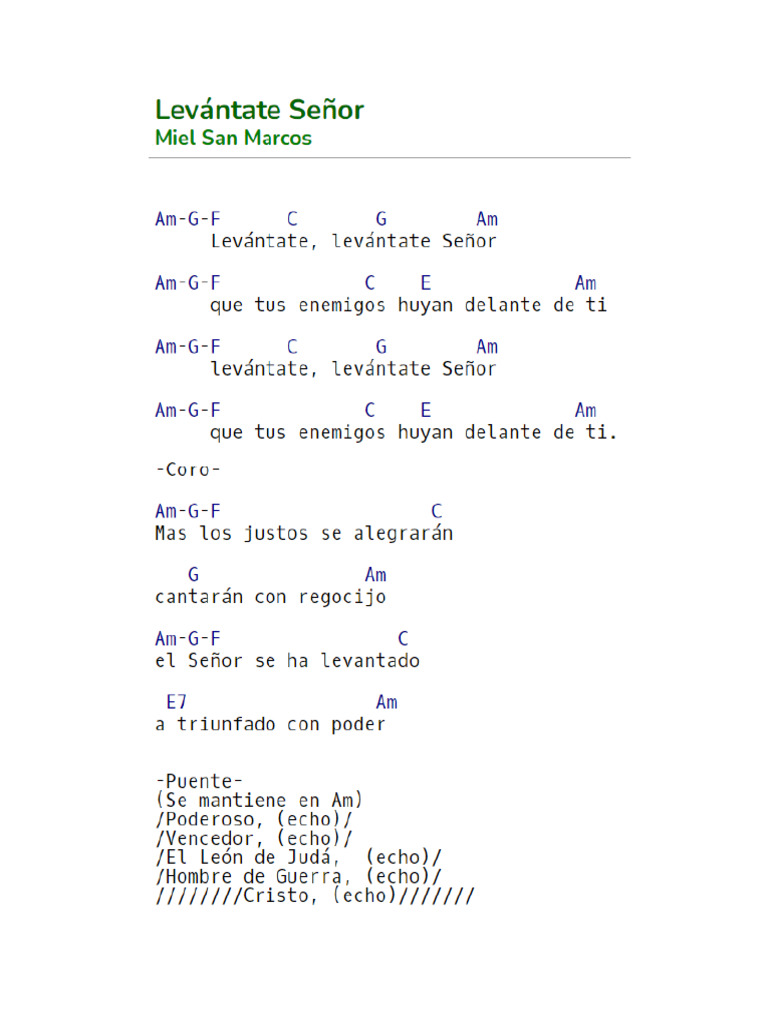 Levantate Señor MSM | PDF
