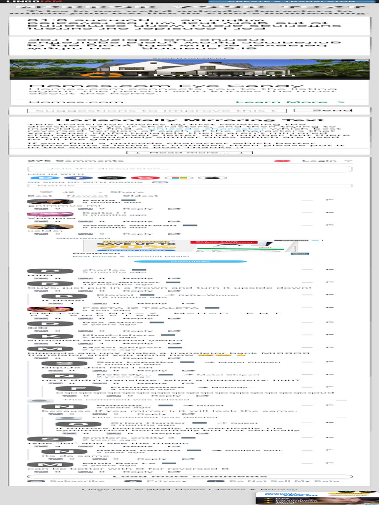 Mirror Your Text Translator LingoJam | PDF