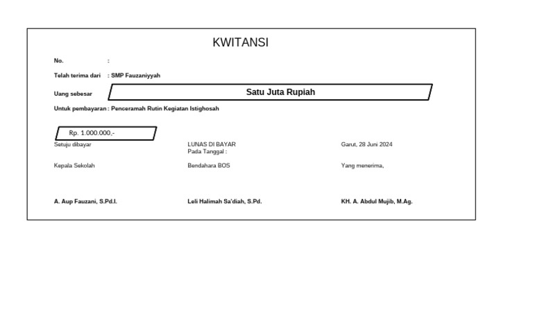Contoh Kwitansi | PDF