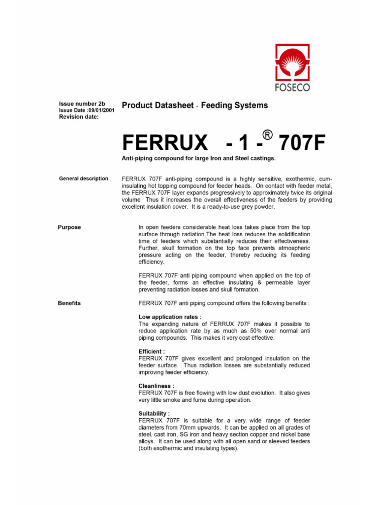 Ferrux 707F - India - Ferrux 707F (I) | PDF